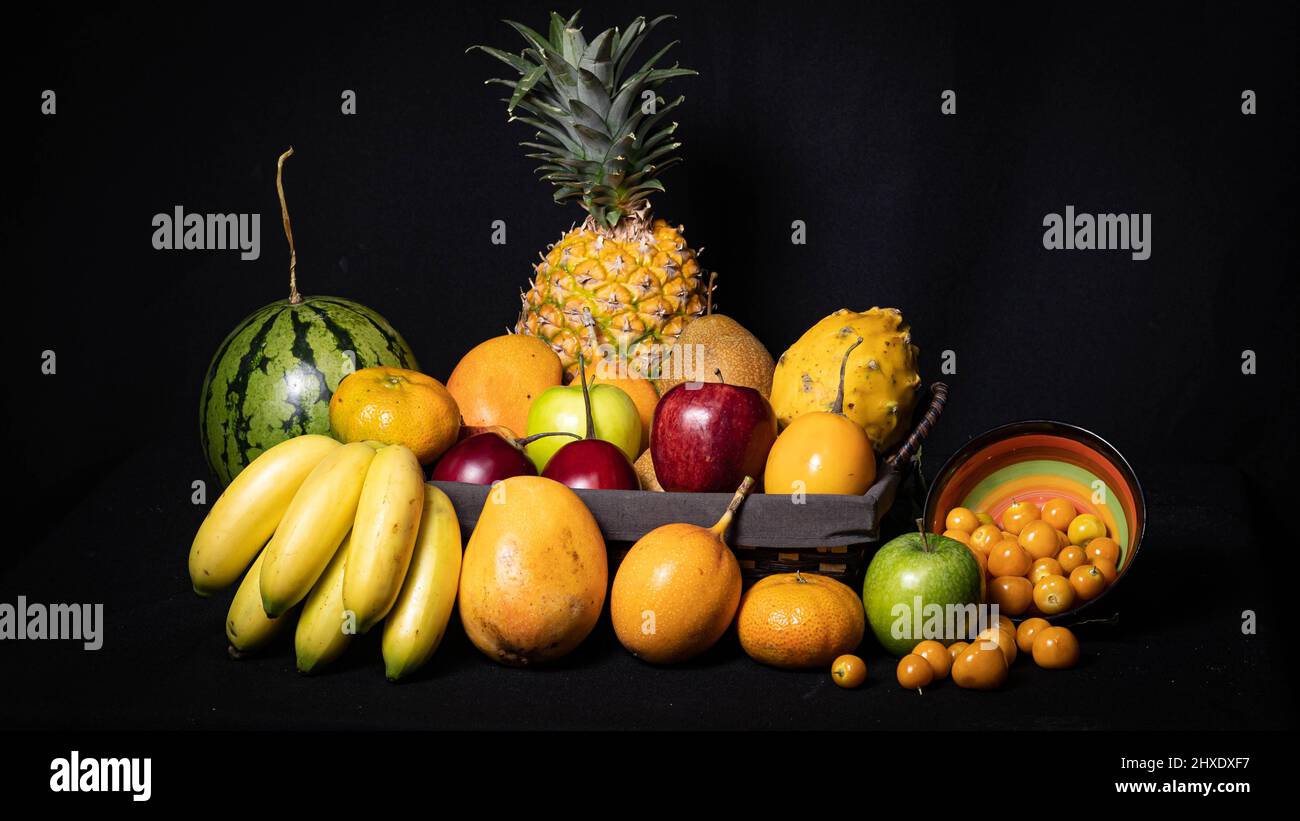 Colombian tropical fruit still life Stock Photo - Alamy