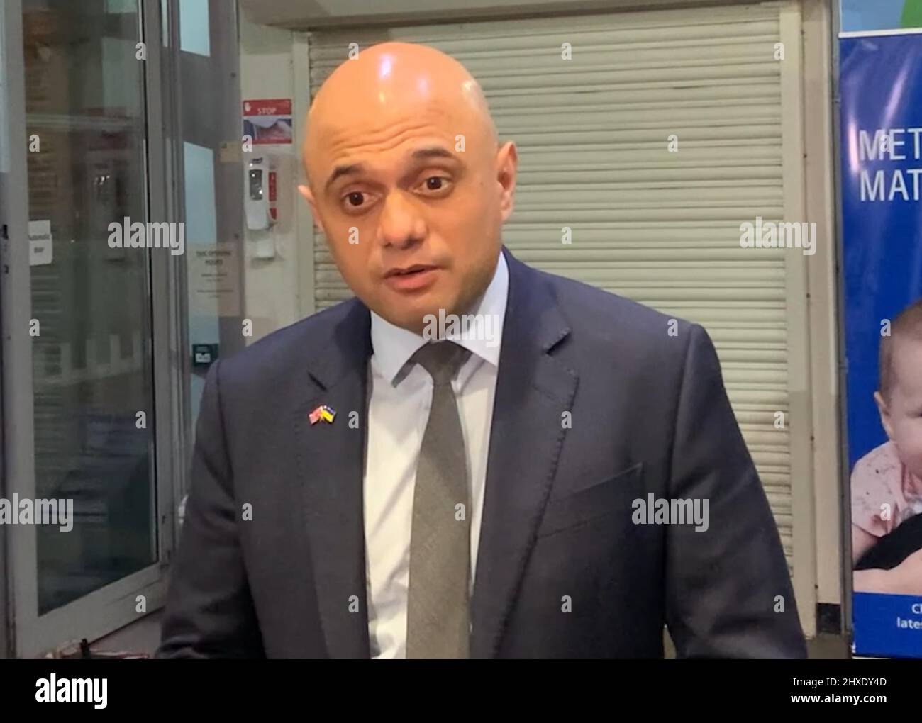 Grab from PA video of Health Secretary Sajid Javid speaking to the ...