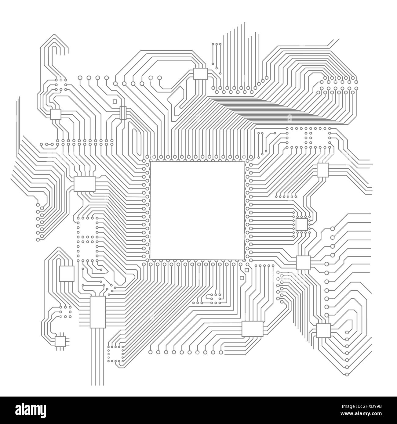 Circuit board vector illustration. Vector electronic circuit high tech ...