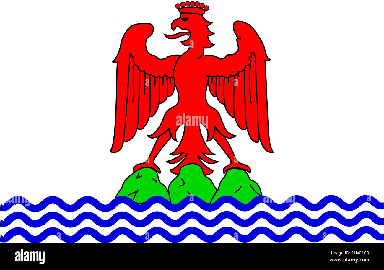 Top view of flag County of Nice, France. French patriot and travel ...