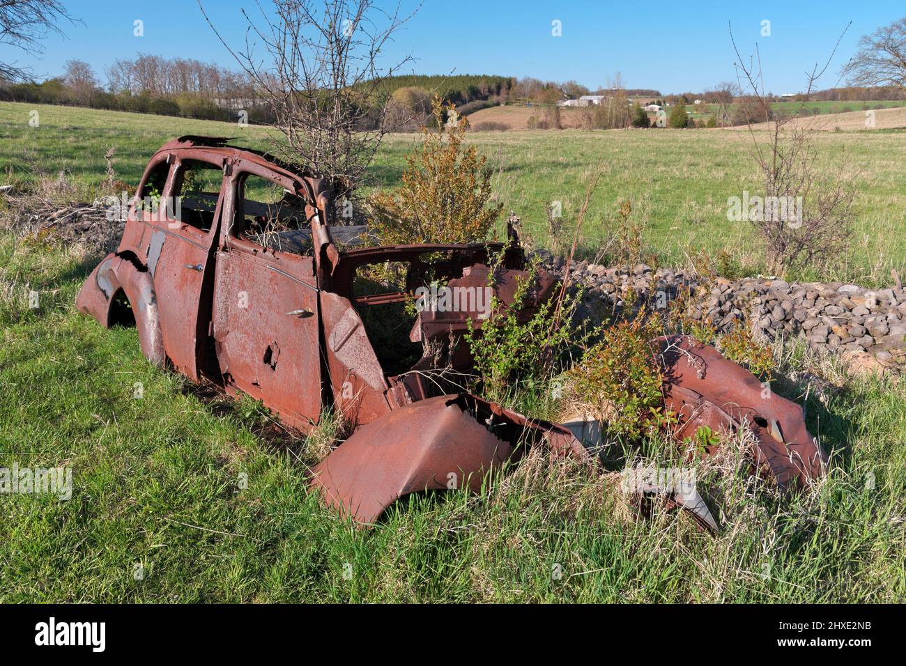 Vintage cars abandoned in scrap hi-res stock photography and images - Alamy