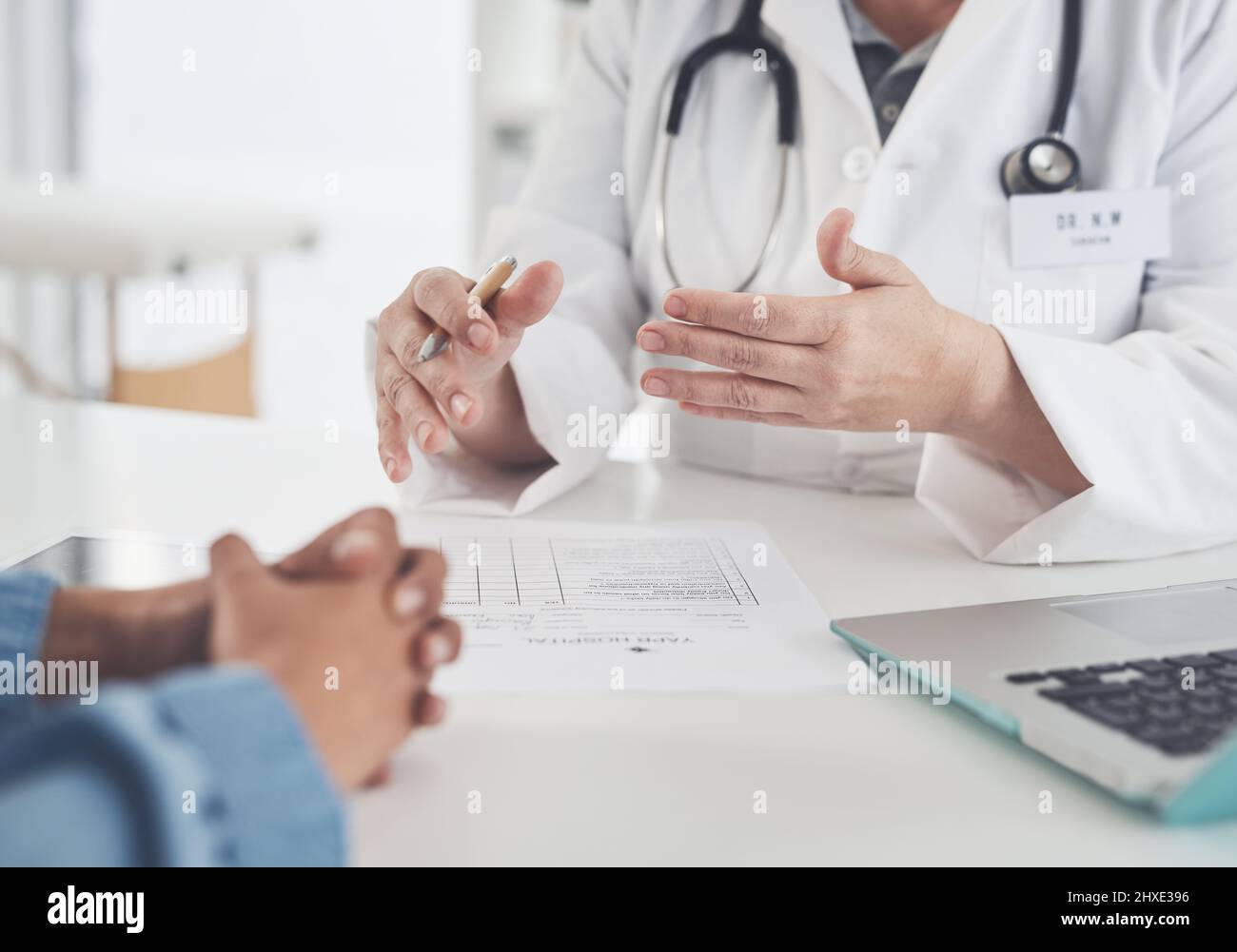 The doctors advice is always best. Cropped shot of an unrecognizable ...