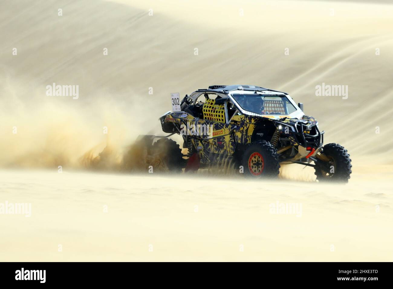 Fayoum, Egypt. 11th Mar, 2022. Racers compete during the Egypt Desert ...