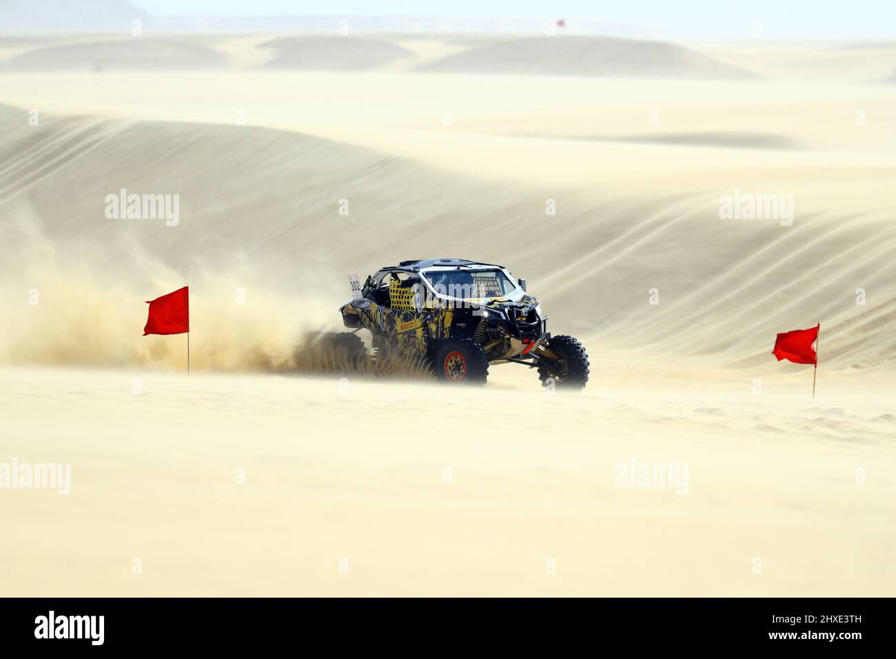 Fayoum, Egypt. 11th Mar, 2022. Racers compete during the Egypt Desert ...