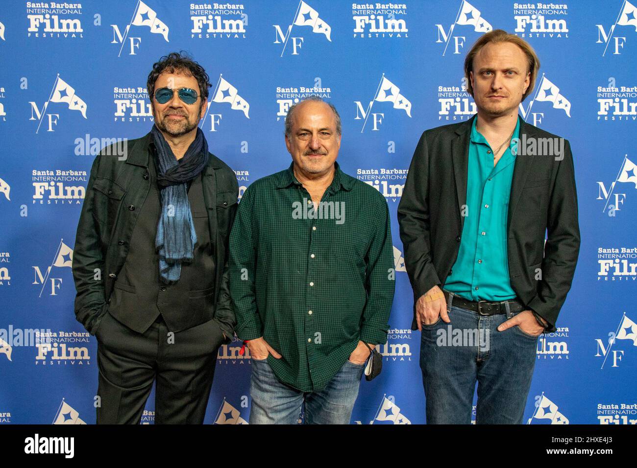 Red Carpet arrivals (I-r) Jordan Krause, Fred Parnes and Chris Seefried ...