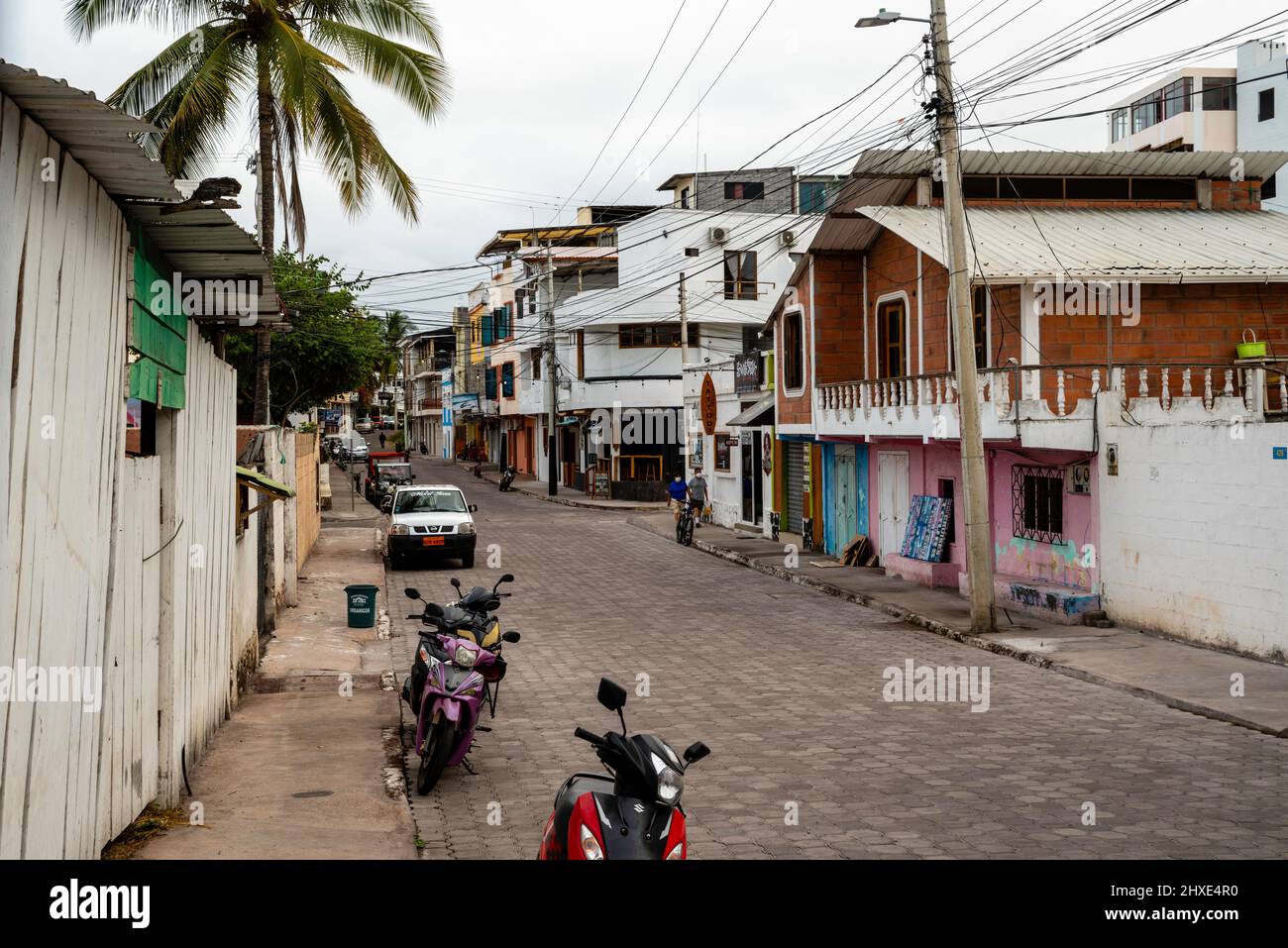 Street scene from Puerto Ayora, Isla Santa Cruz, Galapagos Islands ...