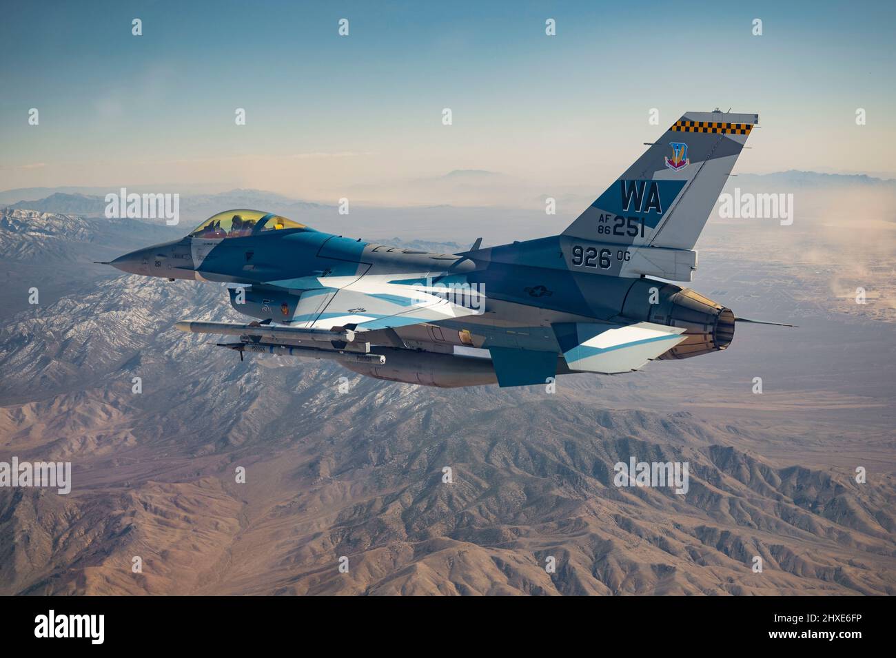 An F-16C Fighting Falcon flown by Maj. Douglas Mayo, pilot assigned to ...