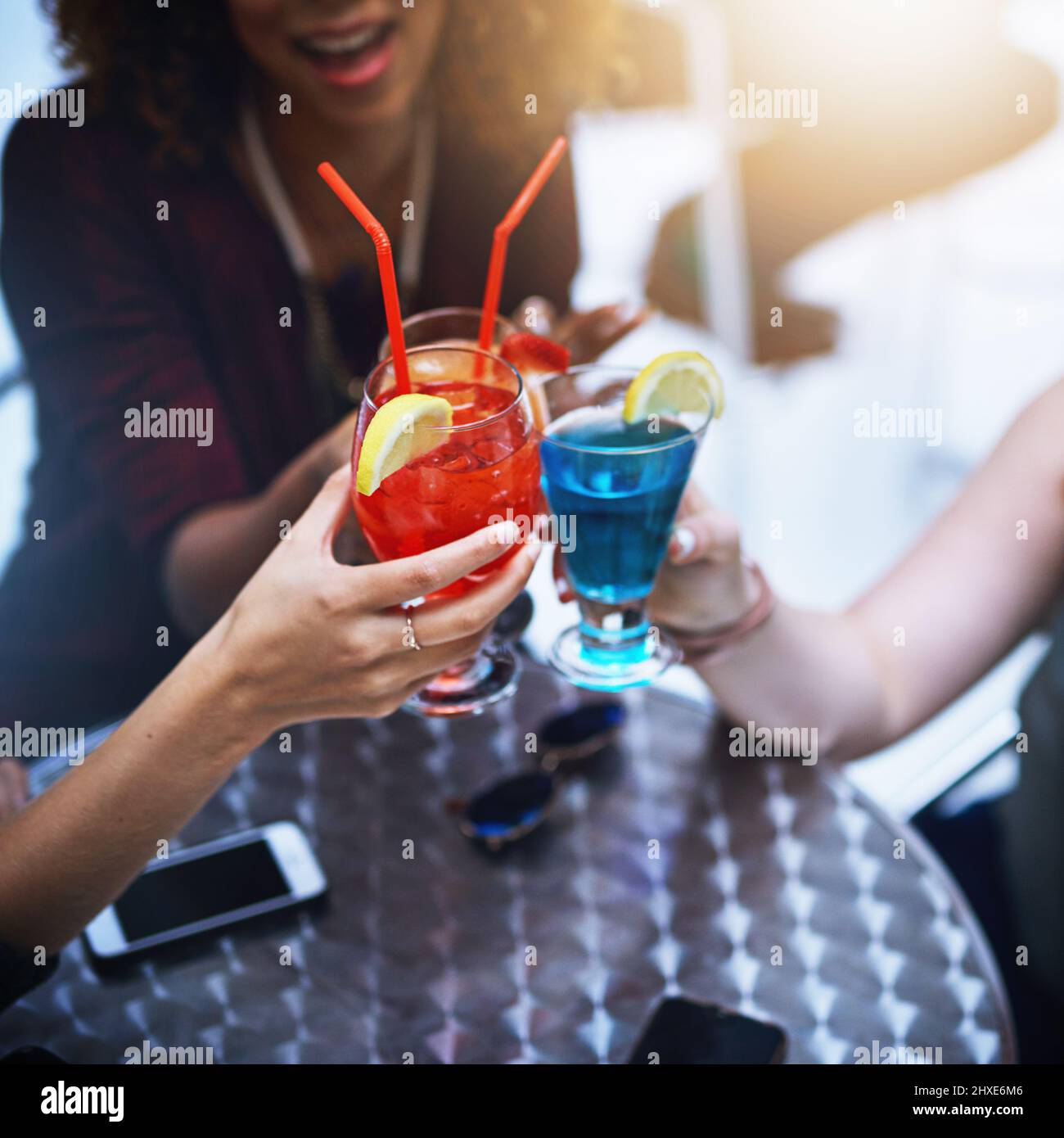 Theyve got something to celebrate. Cropped shot of a group of friends ...