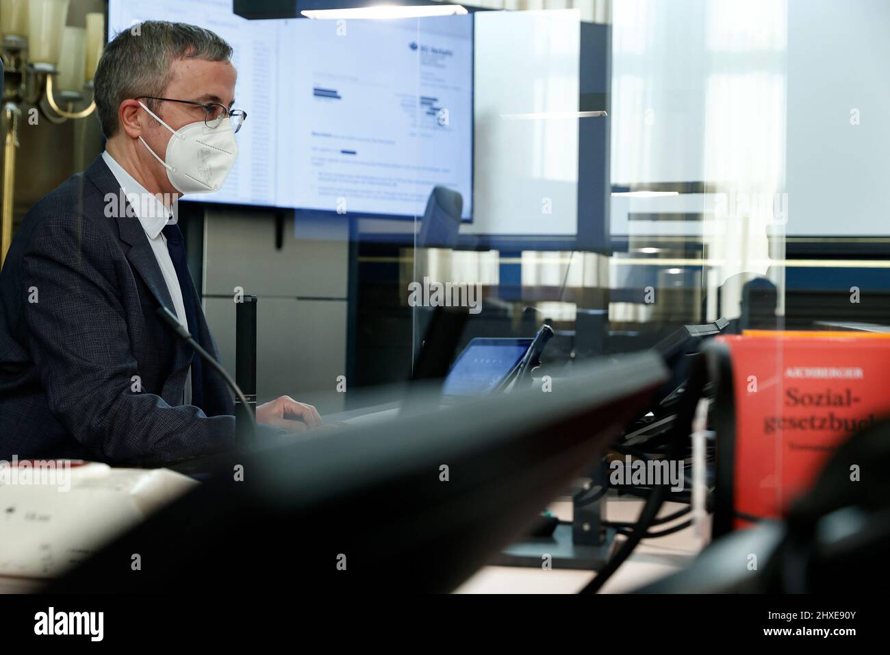 Berlin, Germany. 15th Feb, 2022. Michael Gädecke, a judge at the Social ...