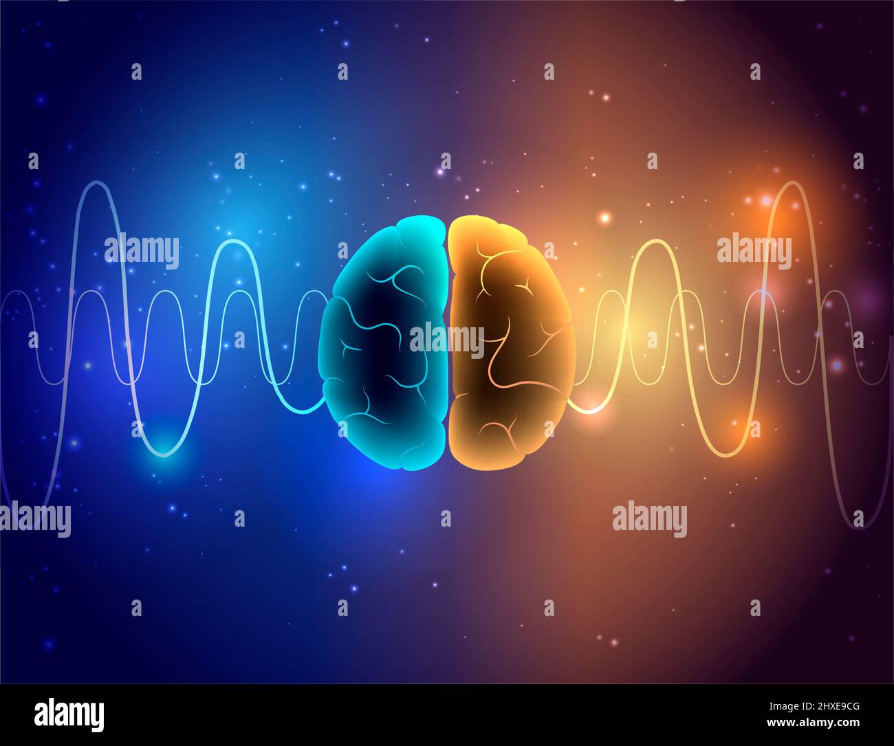 Brain waves, illustration Stock Photo - Alamy