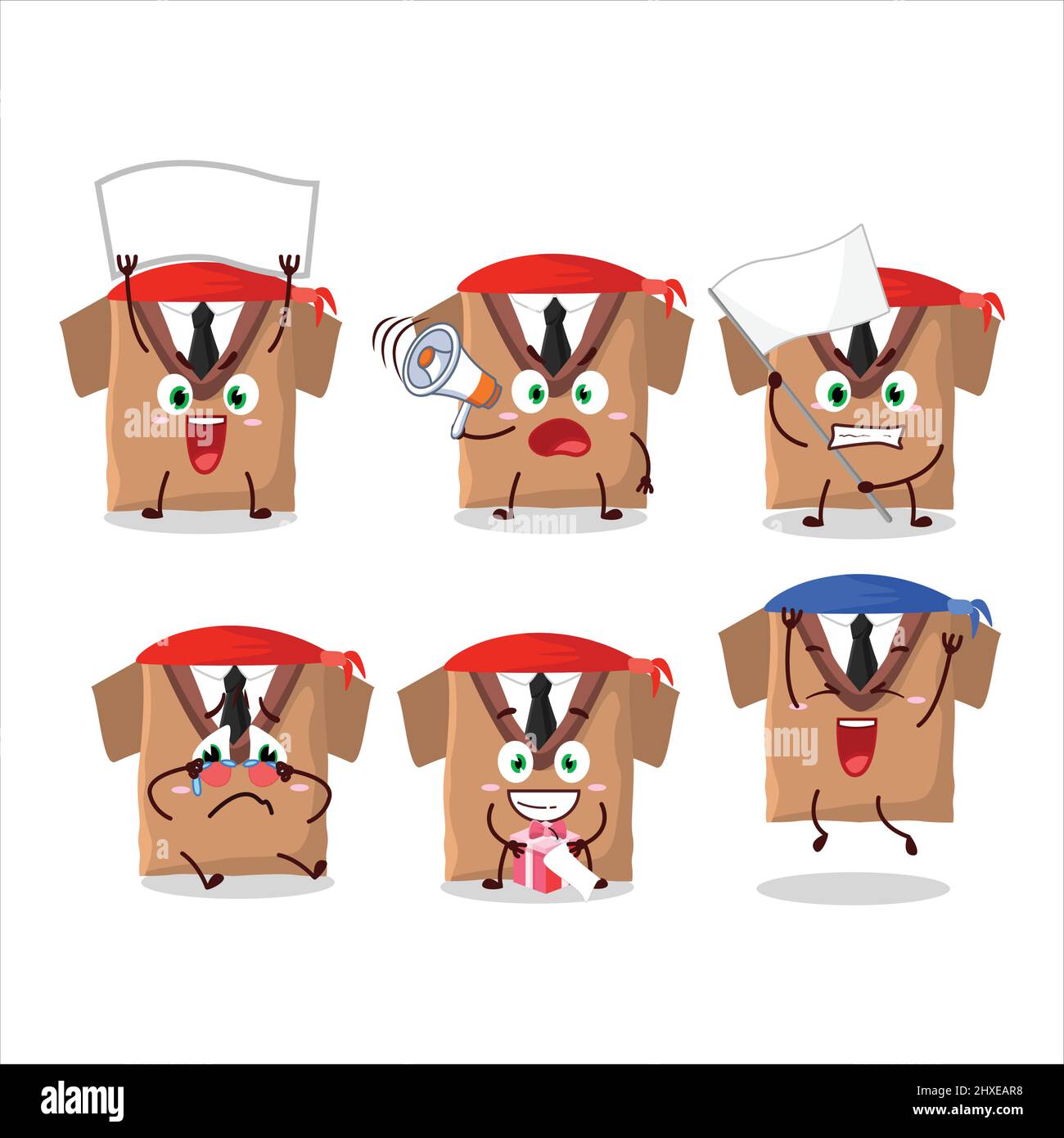 Mascot design style of school uniform brown character as an attractive ...