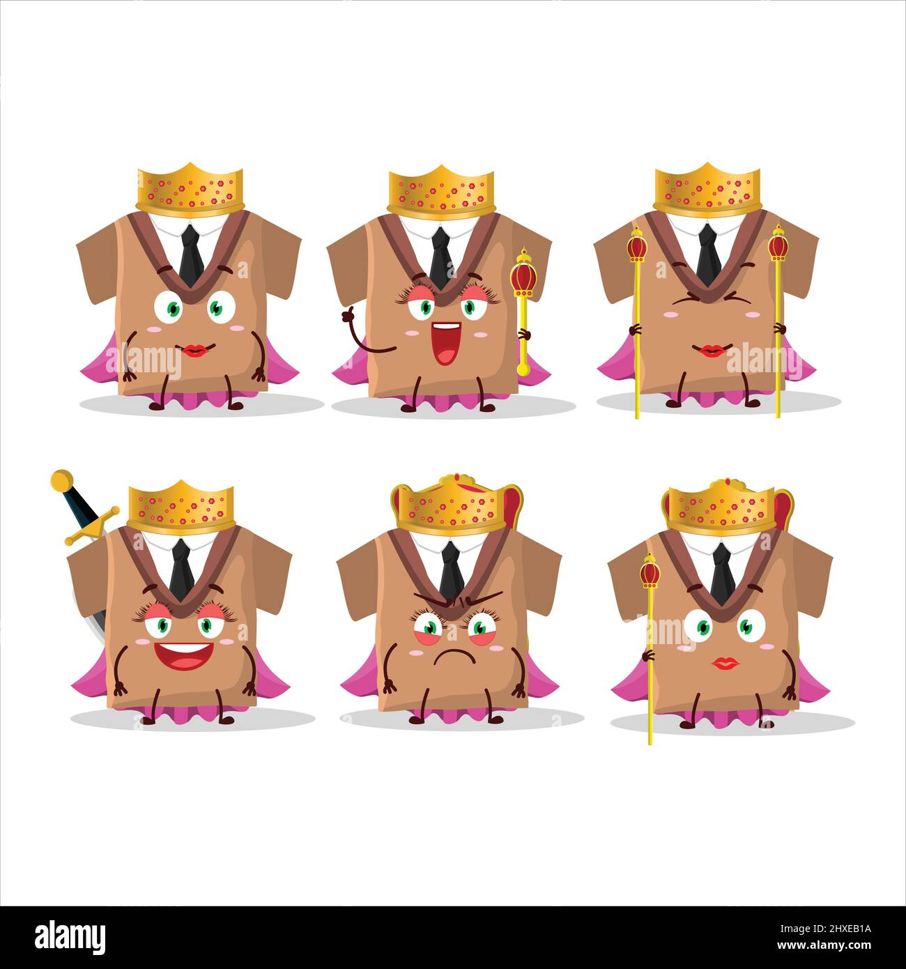 Queen and her magic clothes cartoon of school uniform brown wearing ...