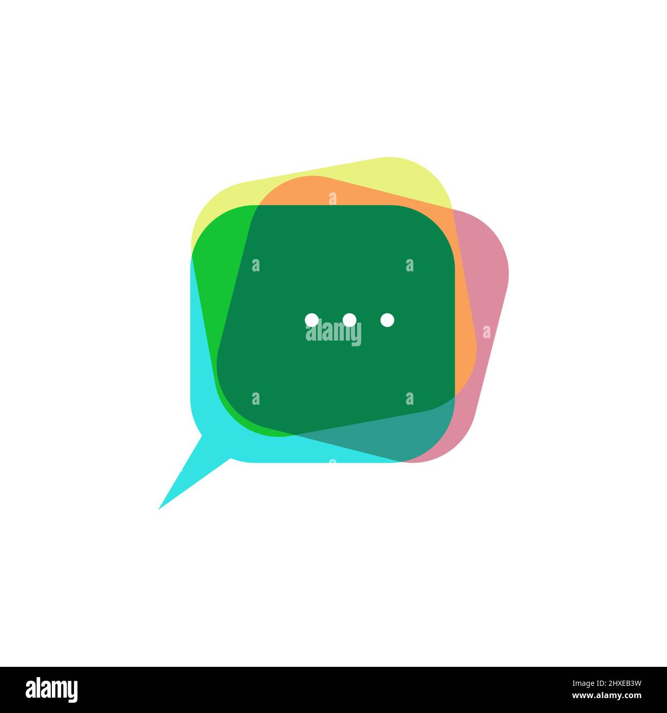 Bubble logo. Support in chat icon. Comment, message bubble symbol ...