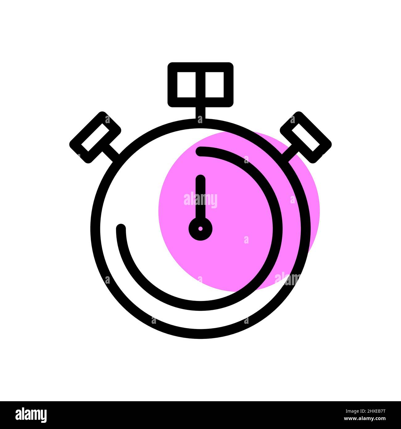 Timer simple line art icon. Pixel perfect, editable stroke, color Stock ...