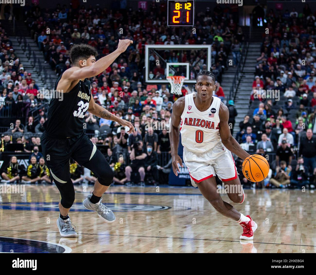 March 11, 2022 Las Vegas, NV, U.S.A. Arizona Wildcats guard Bennedict ...