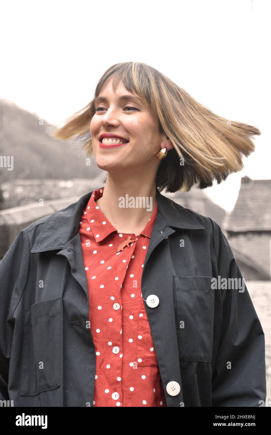 English woman, portrait, Hebden Bridge Stock Photo - Alamy
