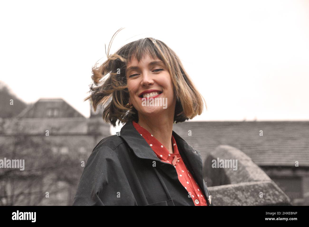 English woman, portrait, Hebden Bridge Stock Photo - Alamy