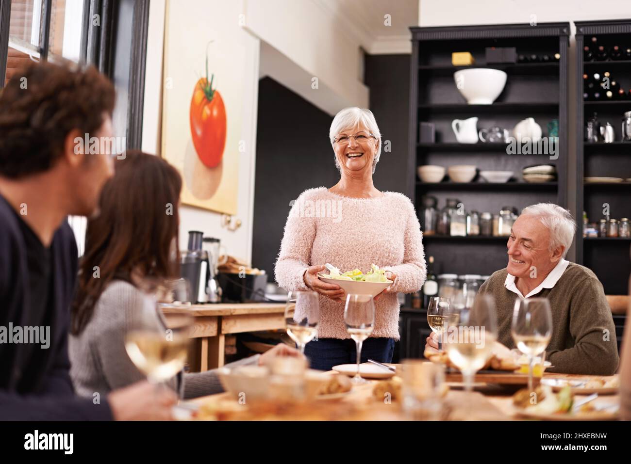 Real family dinner hi-res stock photography and images - Alamy
