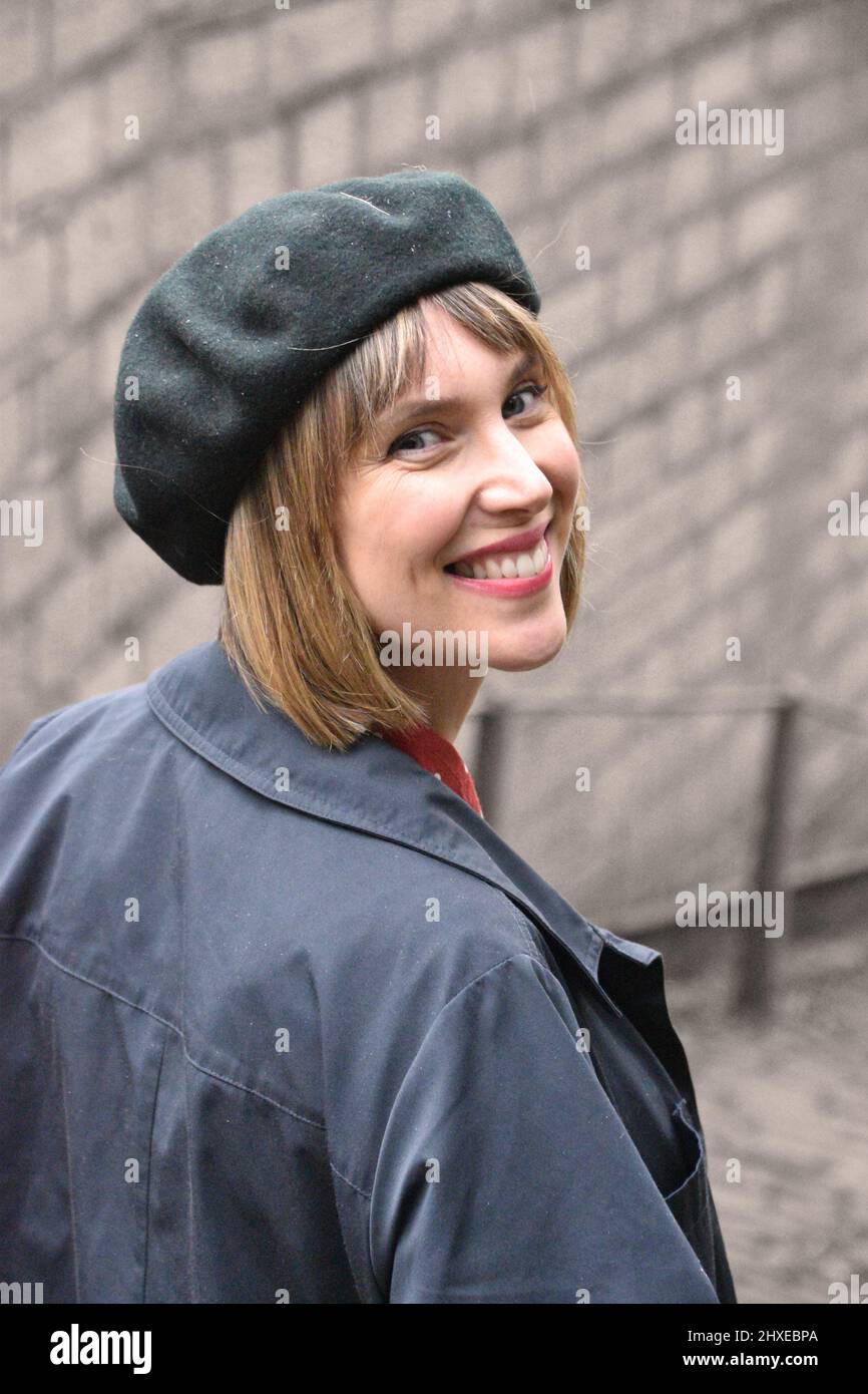 English woman, portrait, Hebden Bridge Stock Photo - Alamy