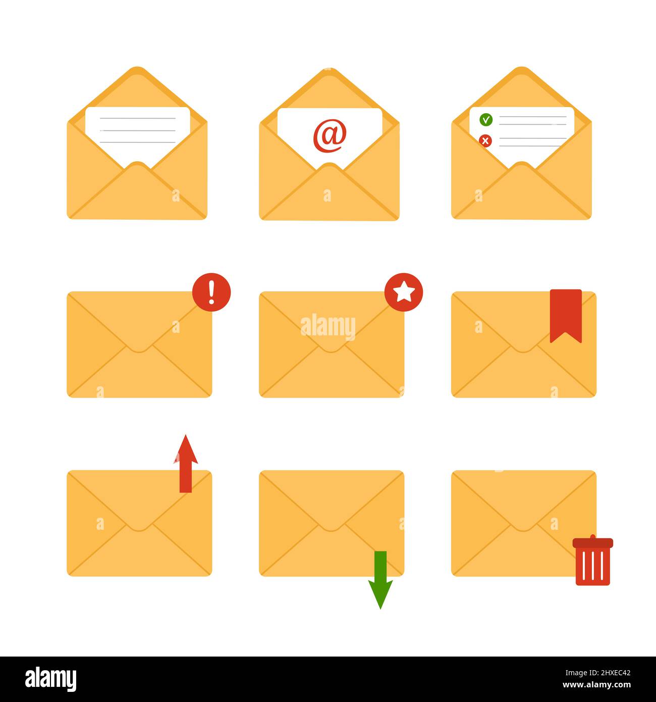 Mail envelope icon. Receiving SMS messages, notifications, invitations ...