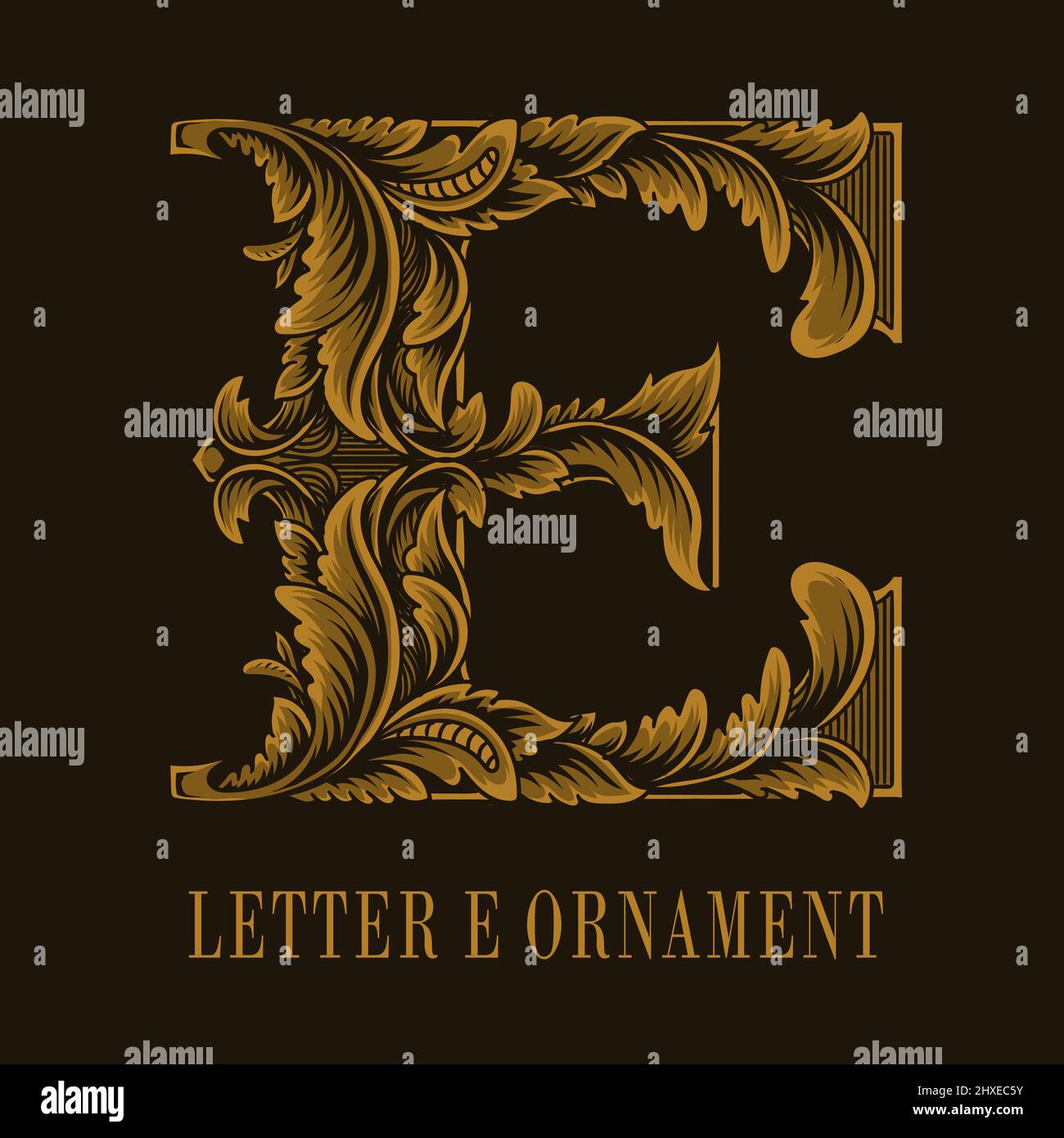 Medieval capital letter e hi-res stock photography and images - Alamy