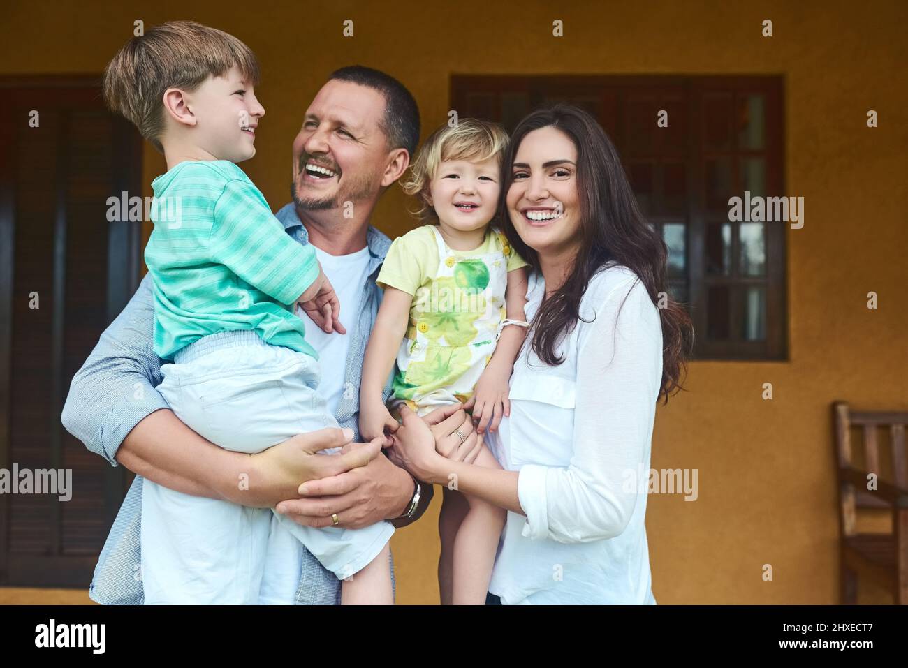 Our family is all love, all the time. Portrait of a young happy family ...