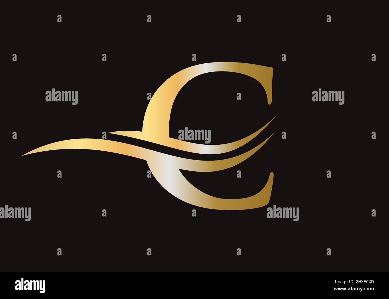 Letter C Logo Sign Design With Water Wave Concept. C Logo Design Vector ...