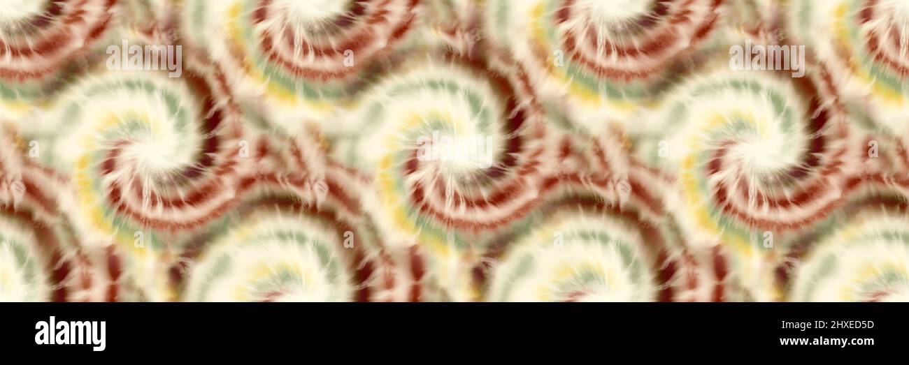 Seamless funky 1970s tie dye border motif pattern for surface design ...
