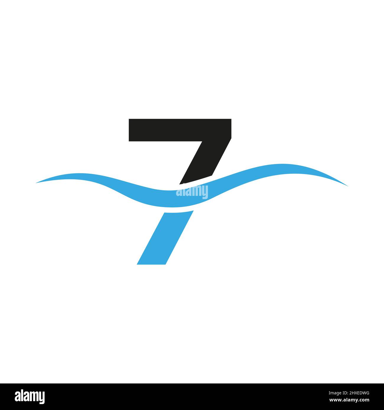 Letter 7 Logo Sign Design Template. 7 Alphabet Letter Logotype Modern ...