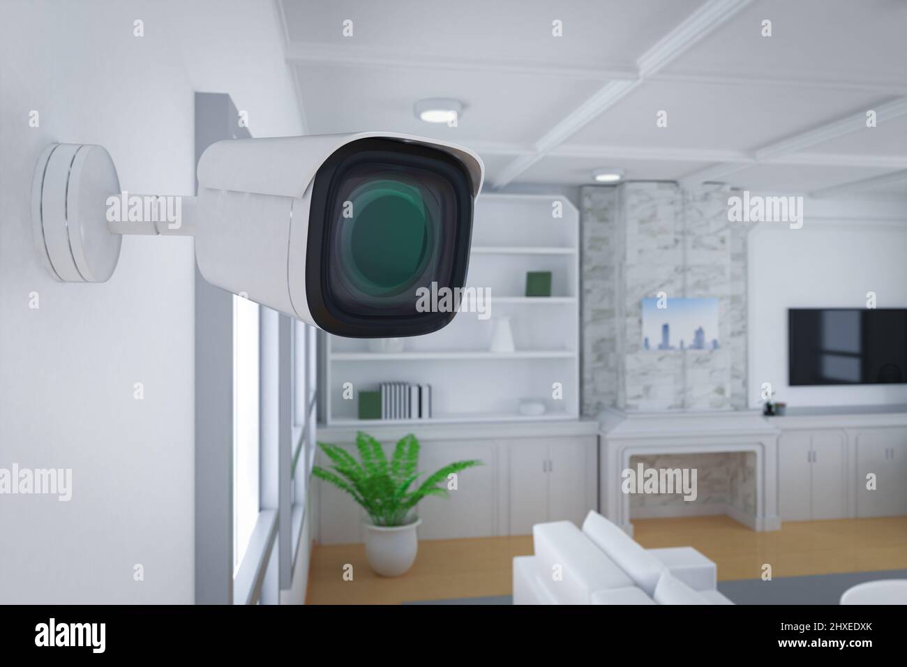 3d rendering security camera or cctv camera for house security Stock ...