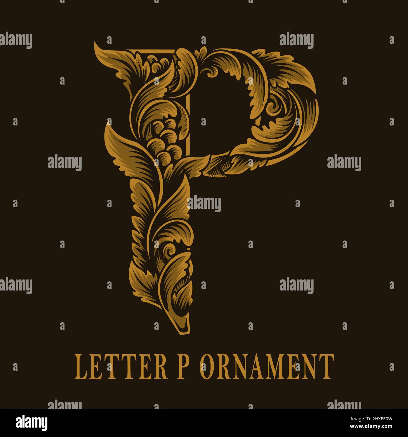 Ornamental p Stock Vector Images - Alamy