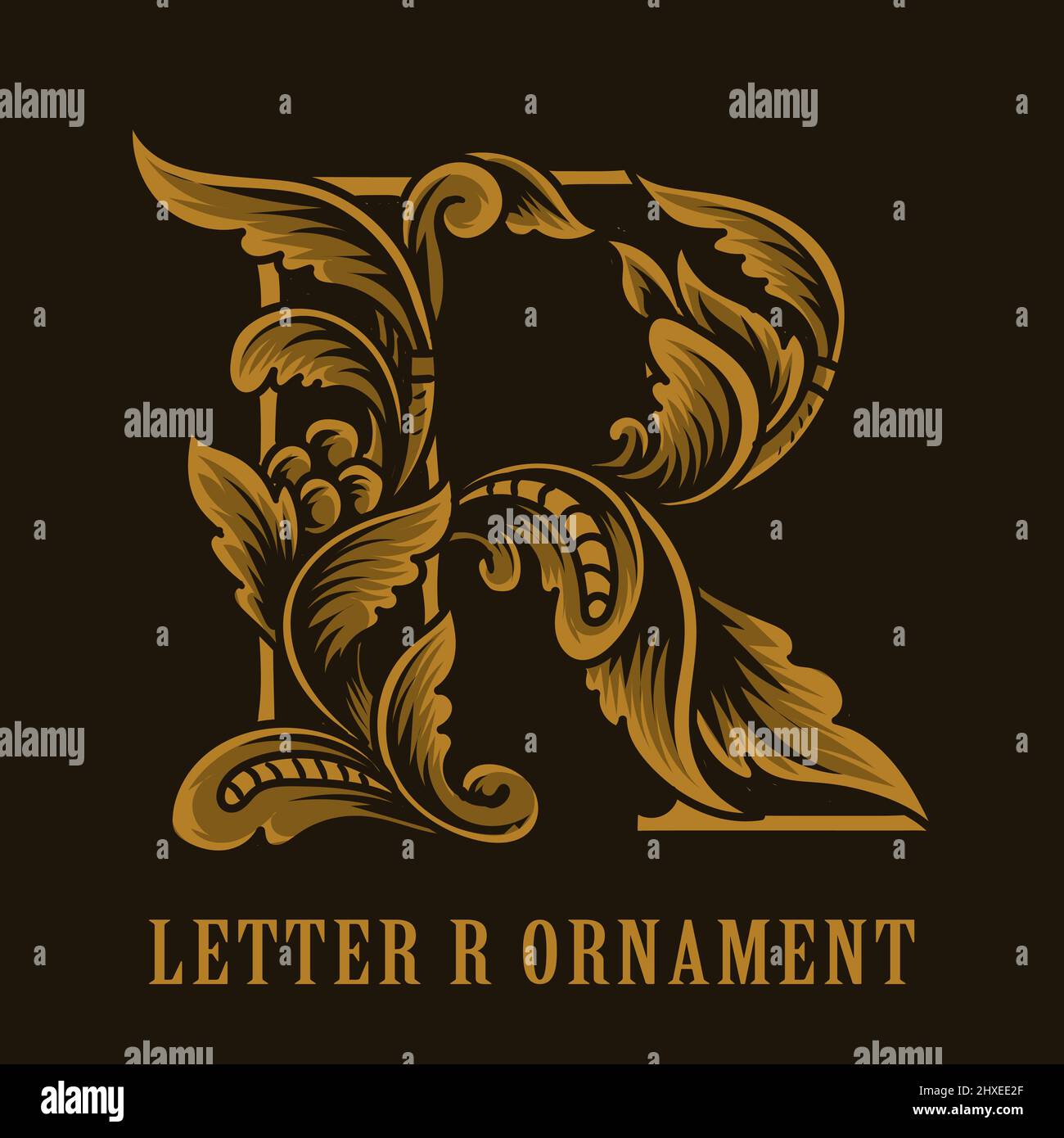 Letter r flower logo Stock Vector Images - Alamy