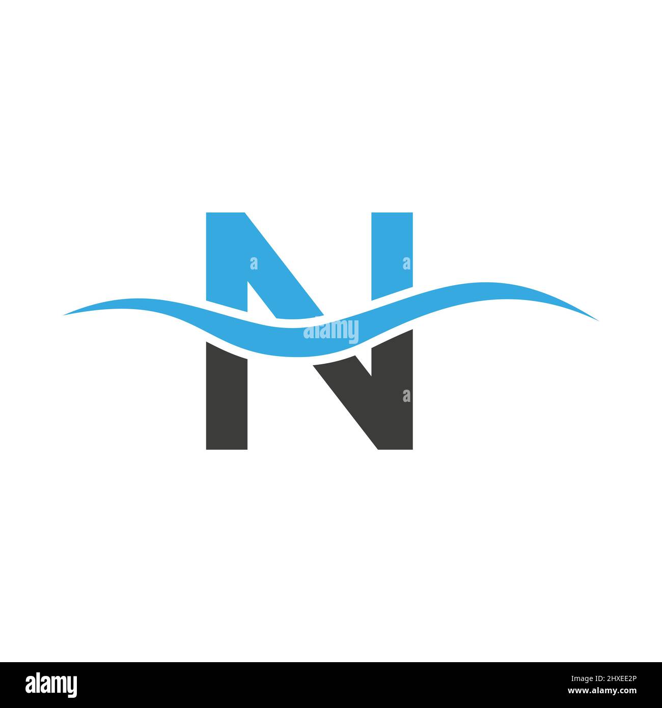Letter N Logo Sign Design Template. N Alphabet Letter Logotype Modern ...
