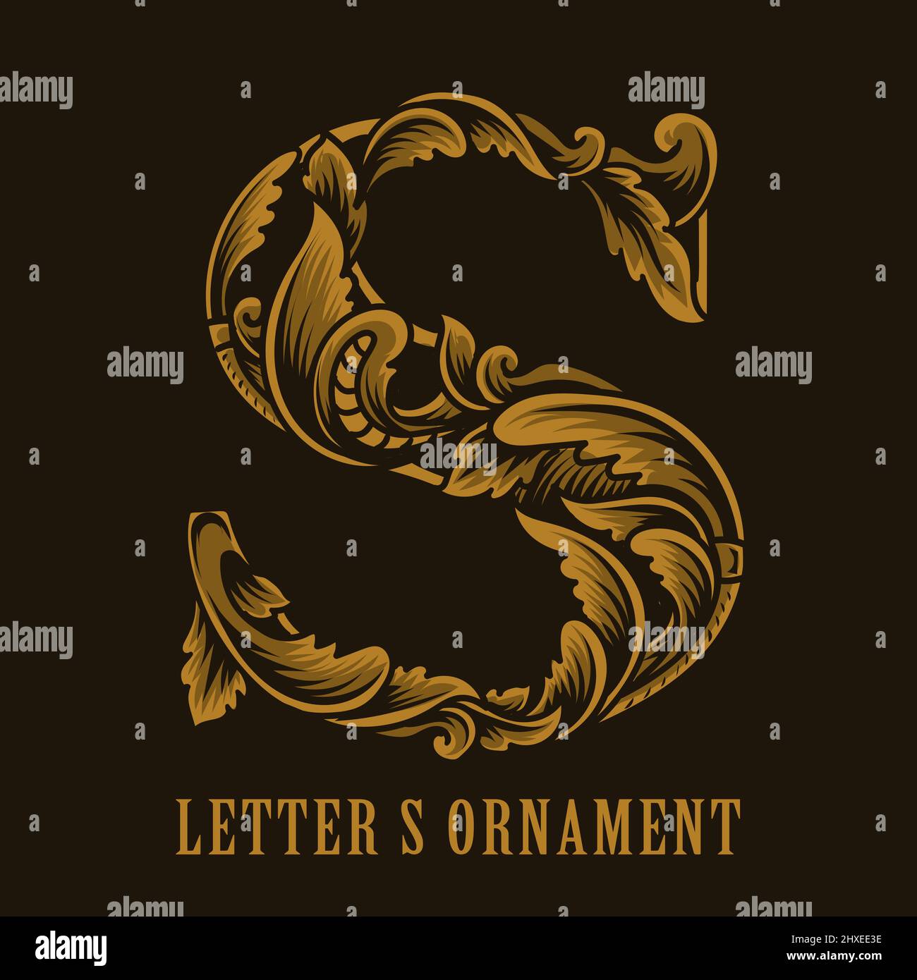 Letter S logo vintage ornament style Stock Vector Image & Art - Alamy