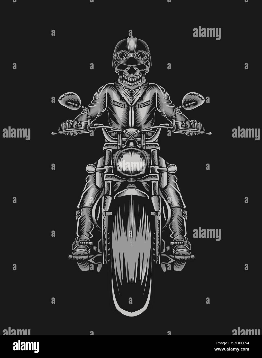 Retro helmet on motorcycle Stock Vector Images - Alamy