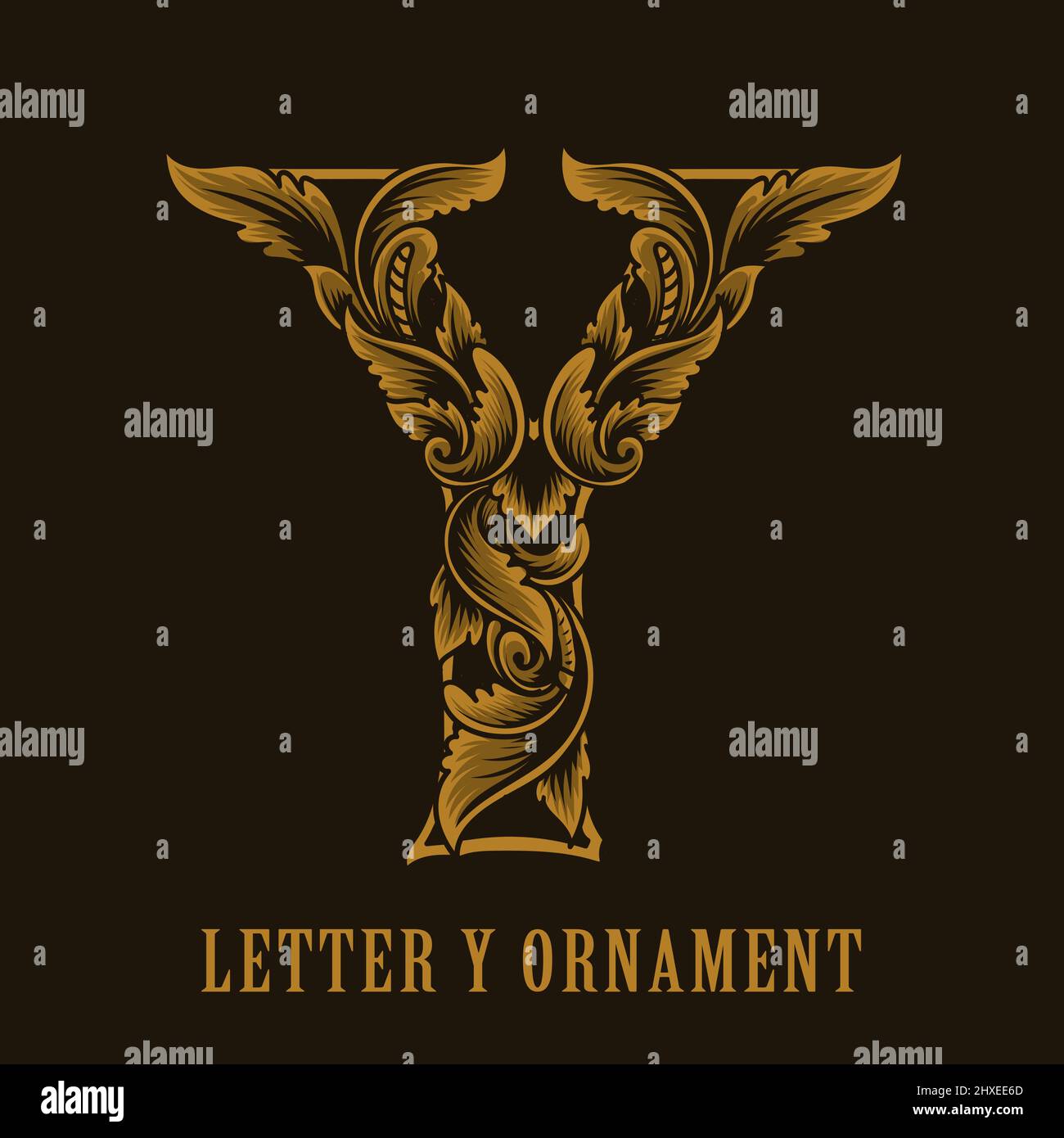 Letter Y logo vintage ornament style Stock Vector Image & Art - Alamy
