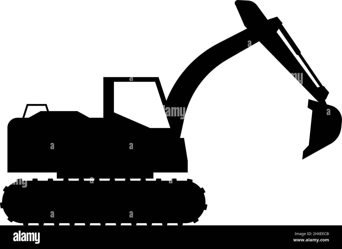 Excavator heavy machinery pictogram icon Stock Vector Images - Alamy