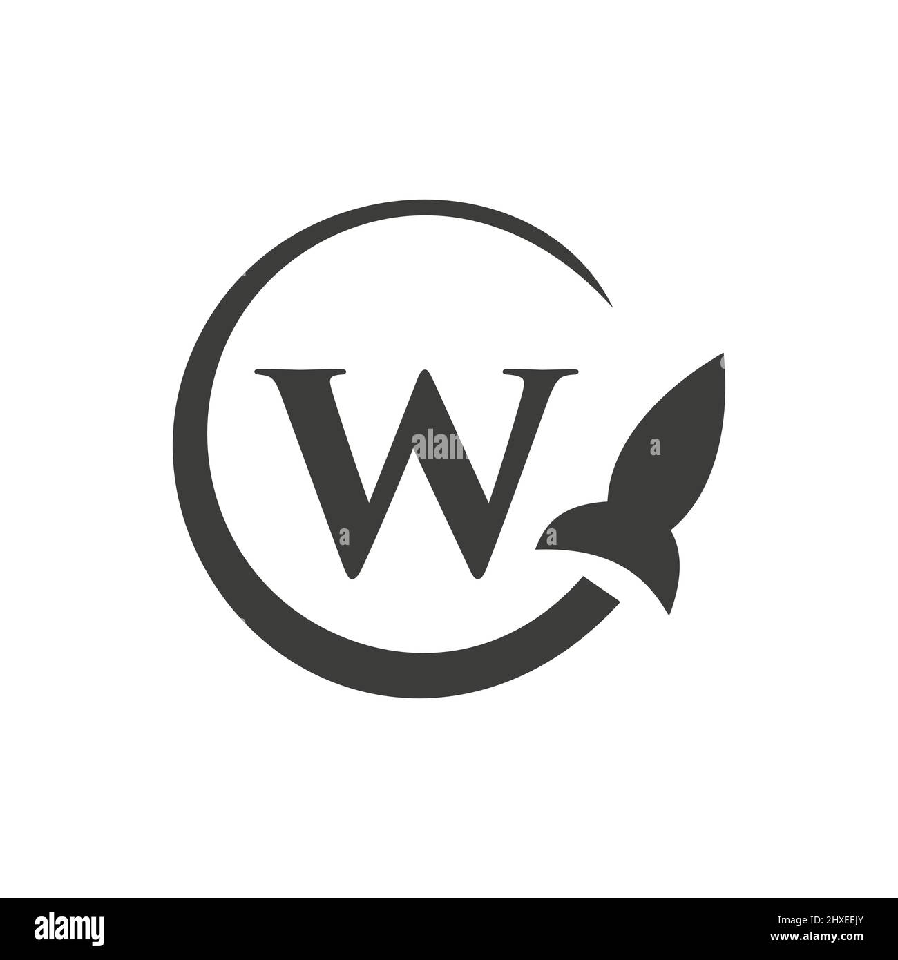 Travel Logo On Letter W Concept. Letter W Travel Logo Vector Template ...