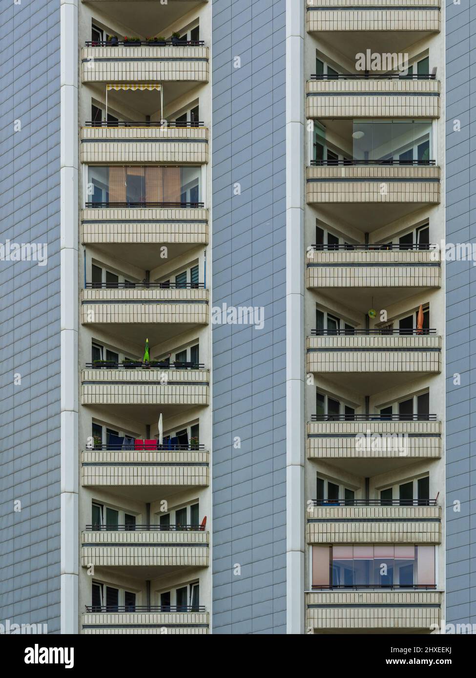 Berlin, Germany - September 13, 2021: Facade of a high-rise building ...