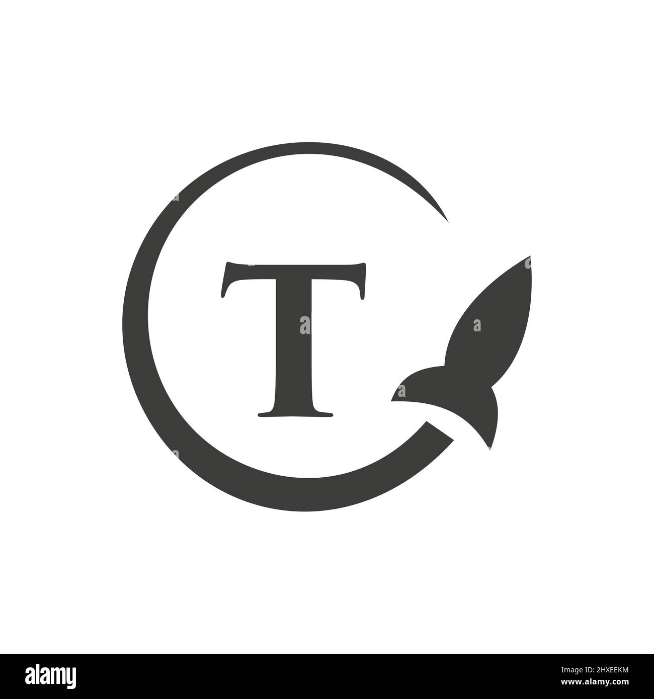 Travel Logo On Letter T Concept. Letter T Travel Logo Vector Template ...