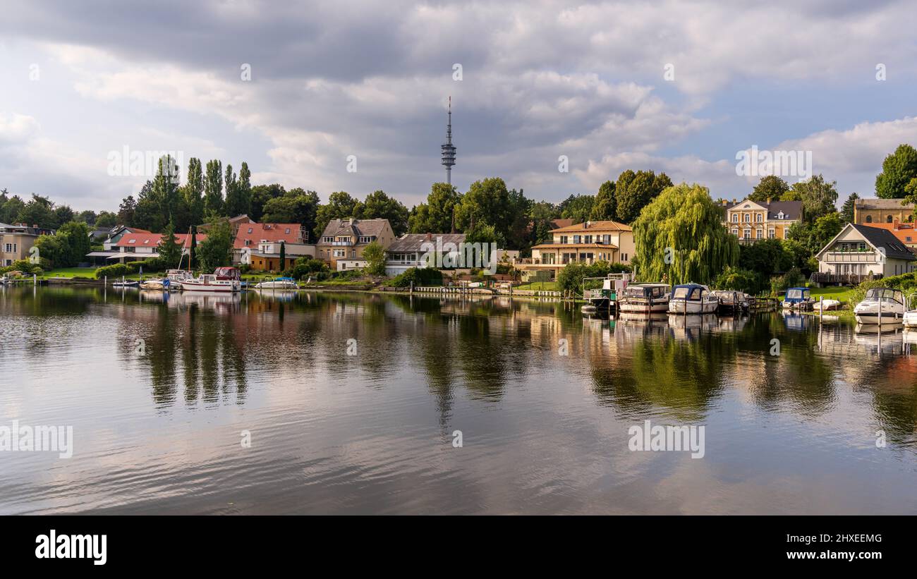 Berlin-Wannsee, Germany - September 07, 2021: Houses near the ...