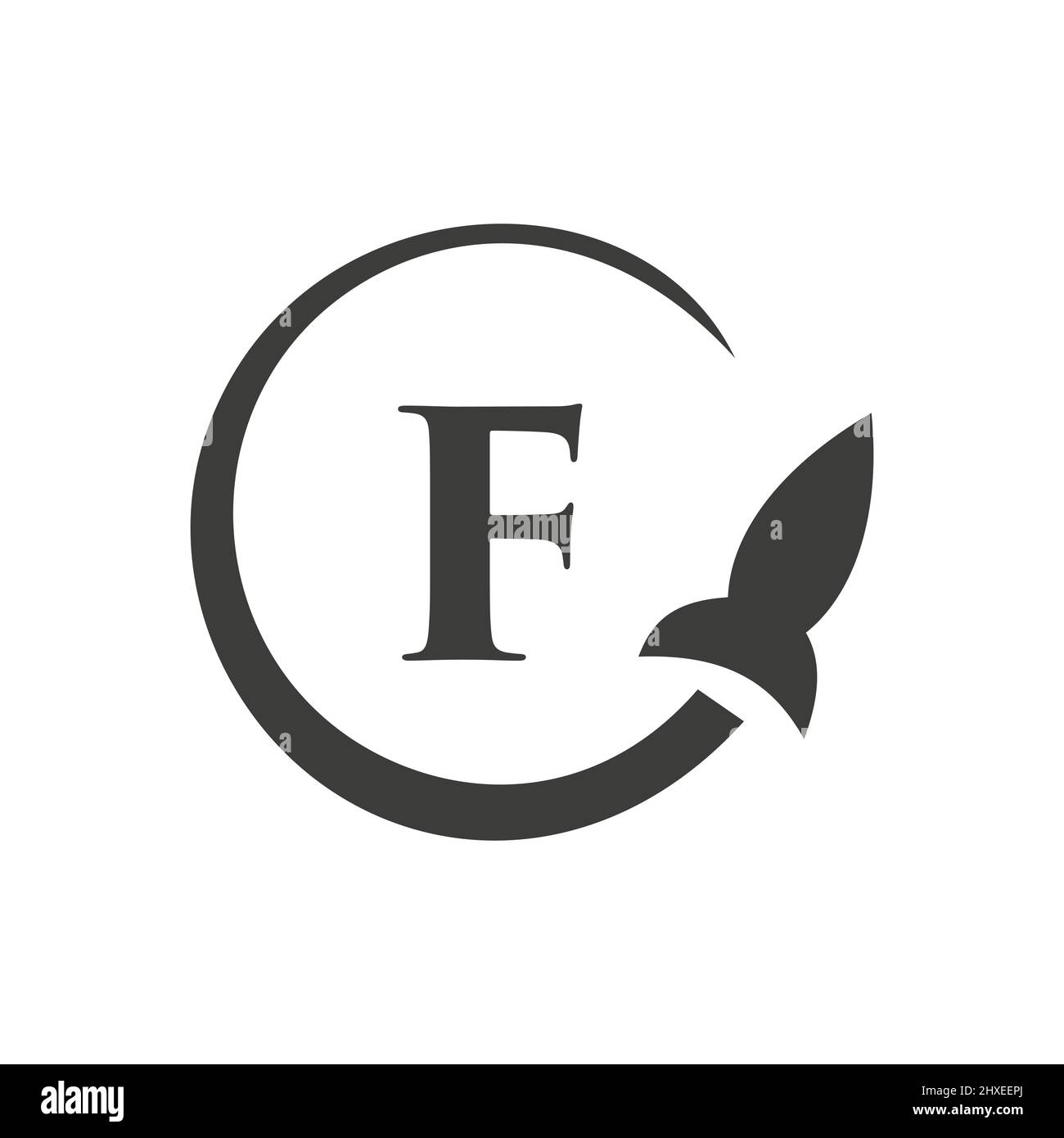 Travel Logo On Letter F Concept. Letter F Travel Logo Vector Template ...