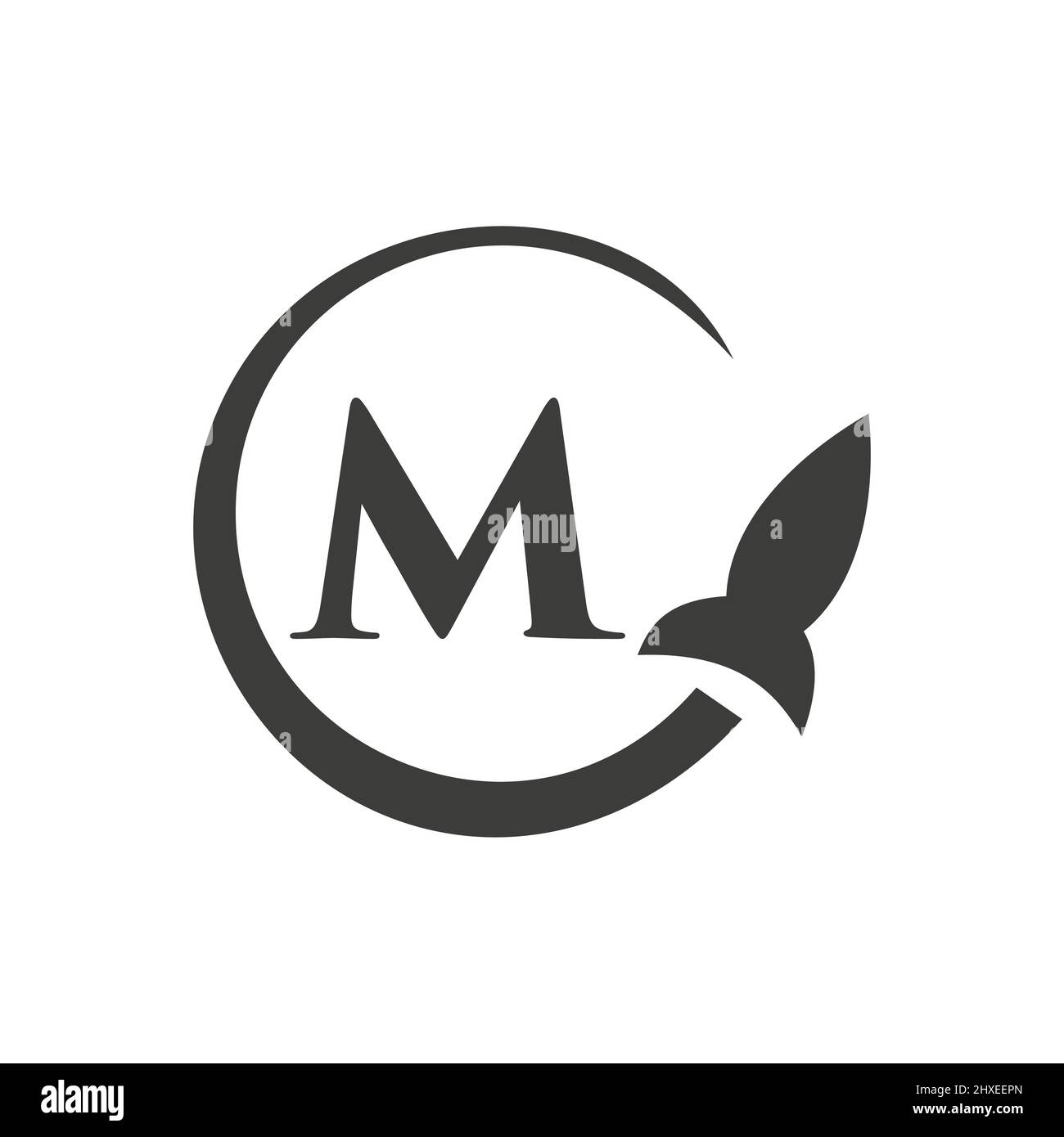 Travel Logo On Letter M Concept. Letter M Travel Logo Vector Template ...