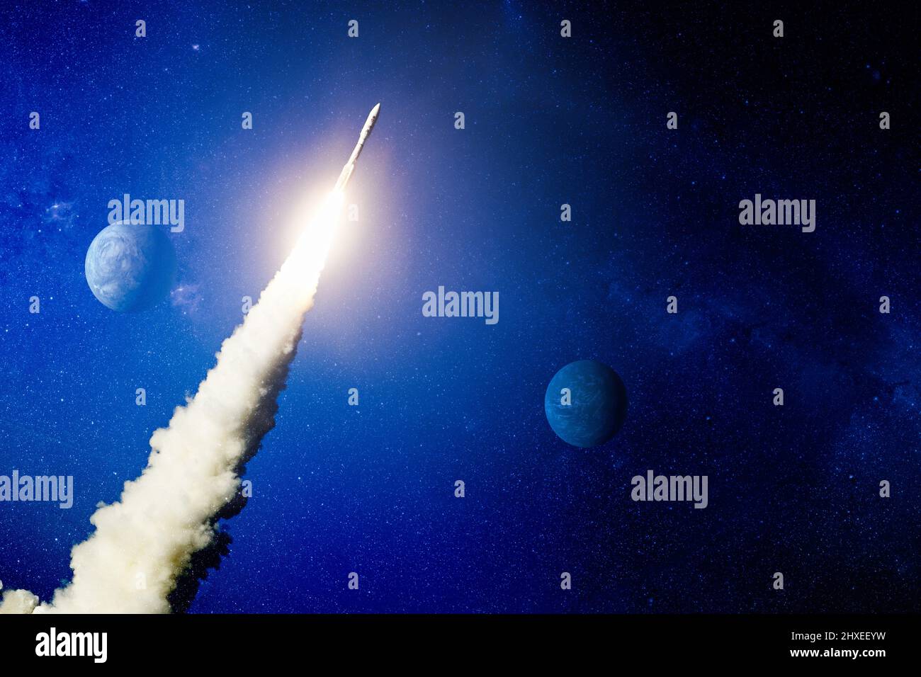 Space shuttle launch star background. Spaceship sci-fi element ...