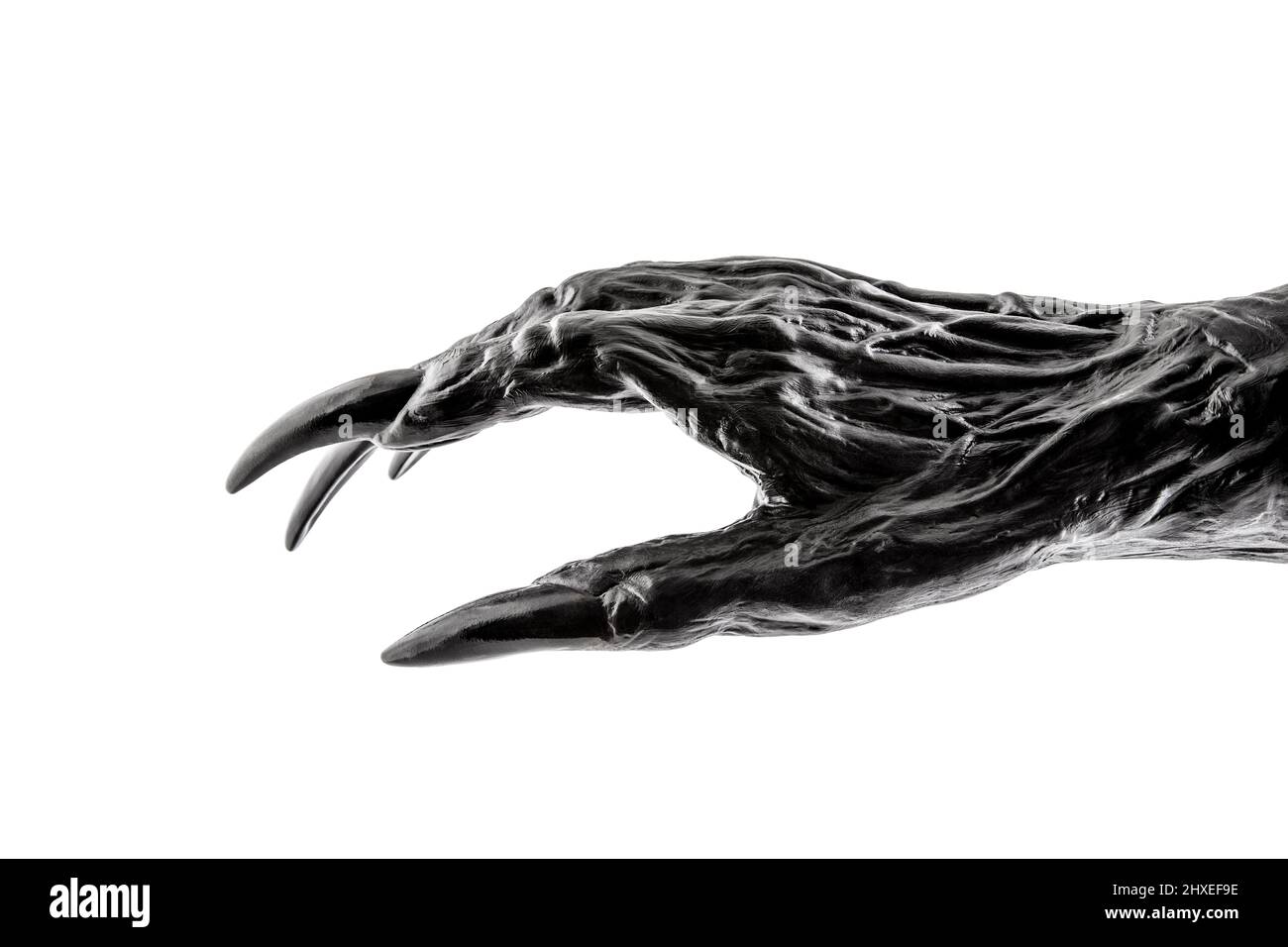 Creepy monster hand isolated on white background with clipping path ...