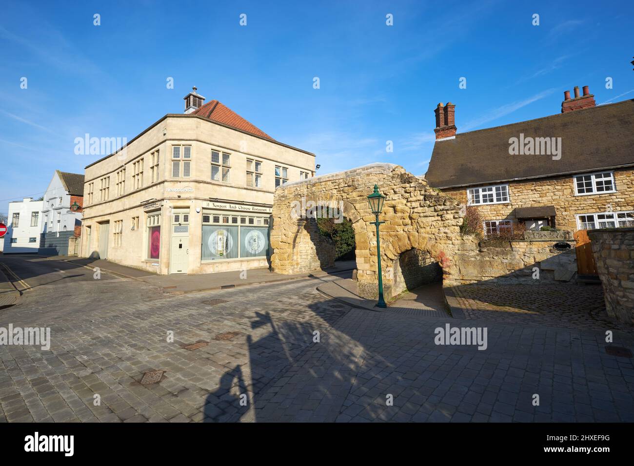 Remains of a Roman stone road gate Stock Photo - Alamy