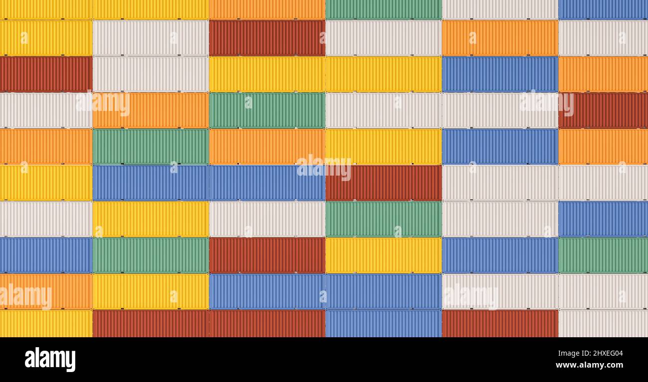 Stack of colorful container background texture Stock Photo - Alamy
