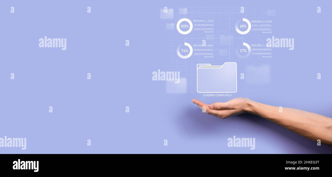 Business developer hand using board framework on virtual modern ...