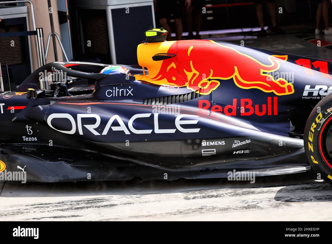 Sergio Perez (MEX) Red Bull Racing RB18 - sidepod detail. 12.03.2022 ...