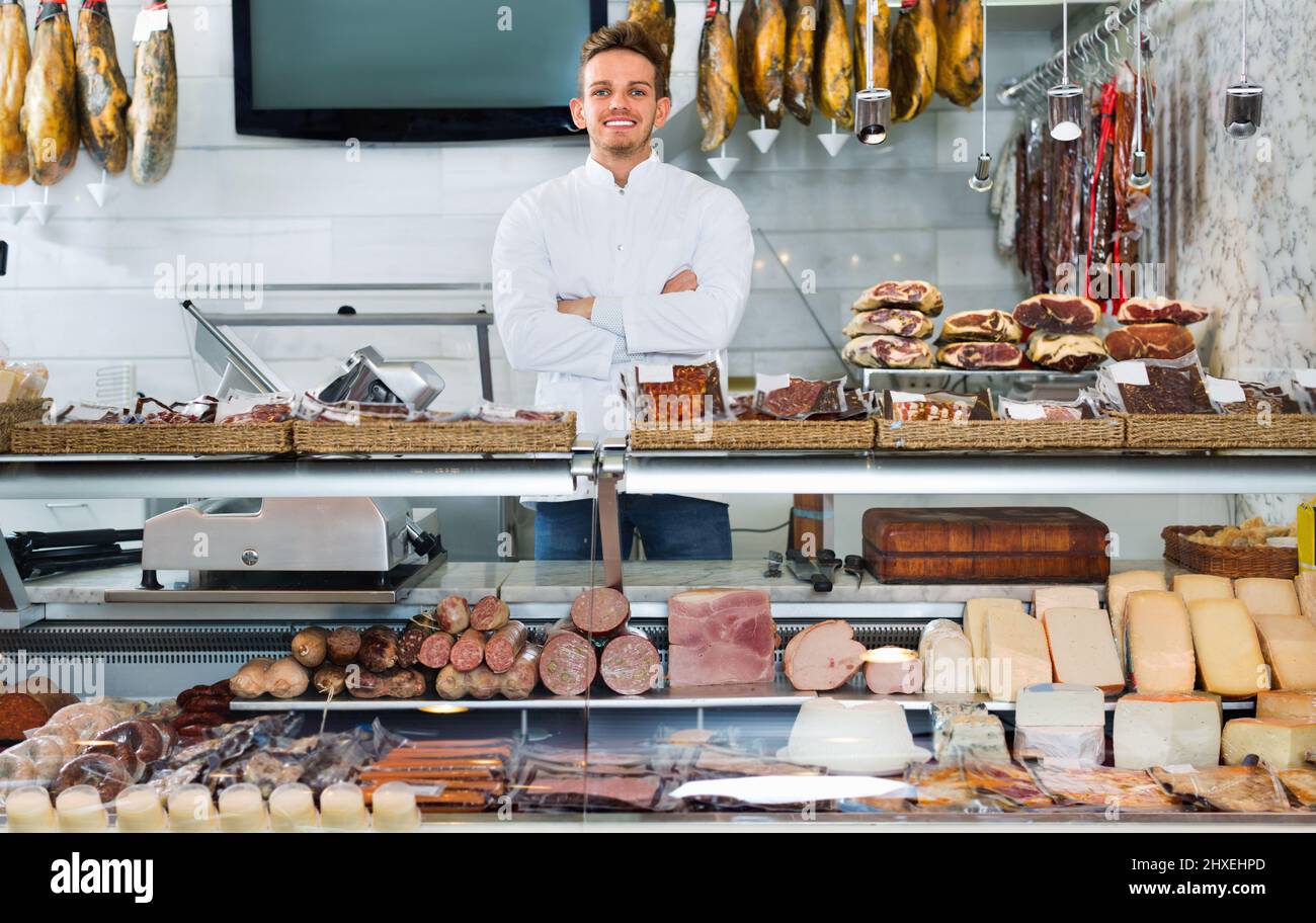 Male shop assistant welcoming hi-res stock photography and images - Alamy